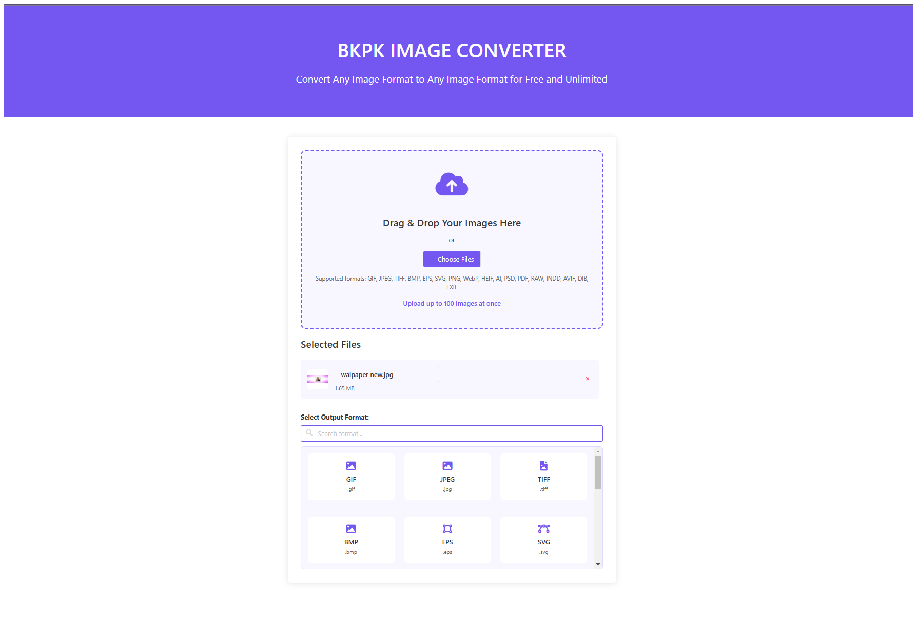 BKPK IMAGE CONVERTER